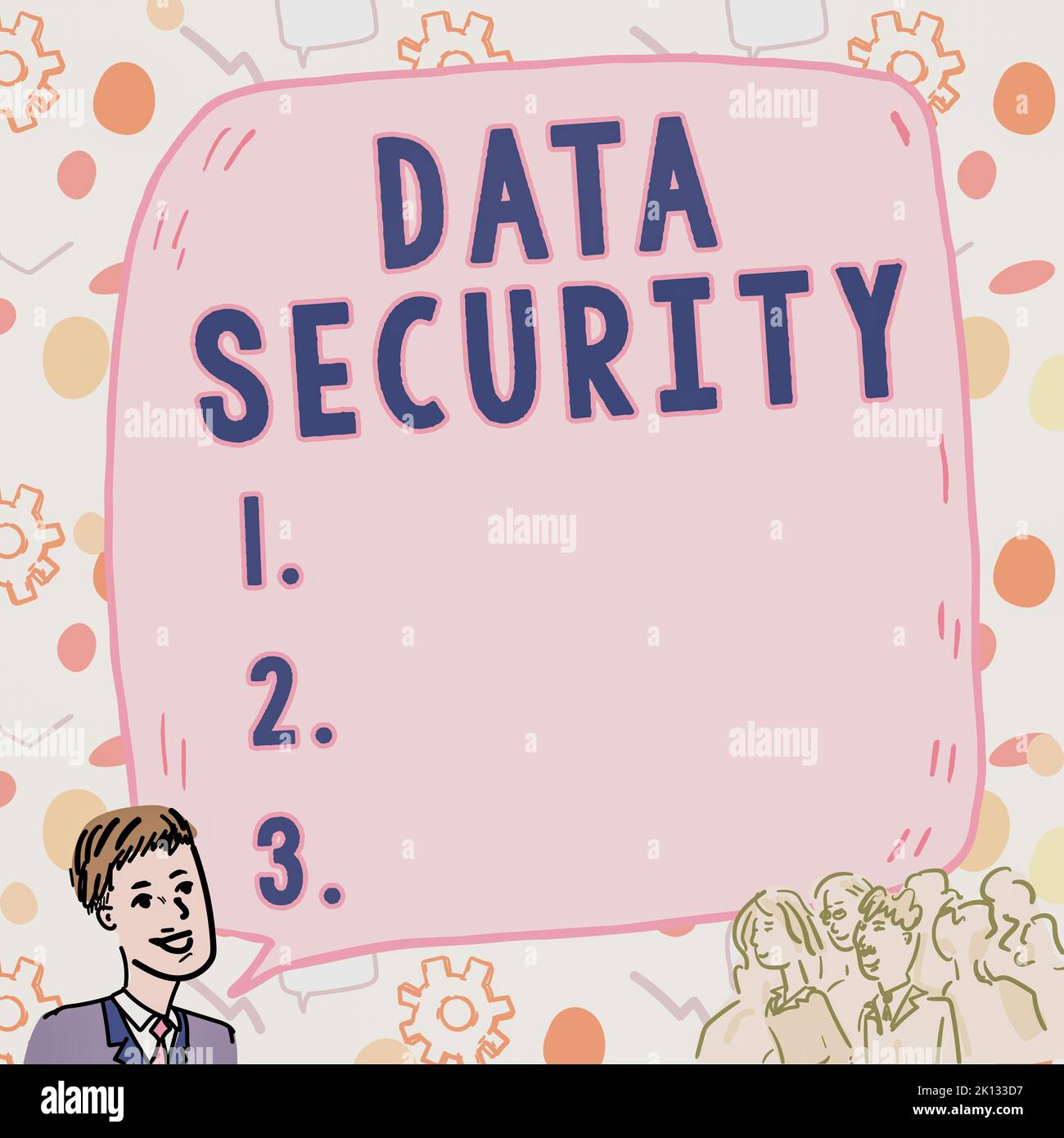 Hand writing sign Data Security. Internet Concept Confidentiality Disk ...