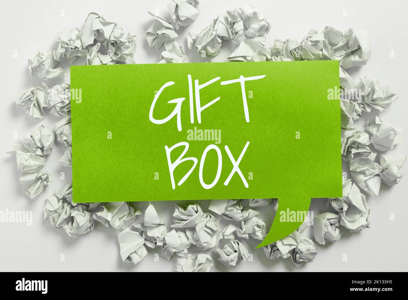 Hand writing sign Gift Box. Word for A small cointainer with designs ...