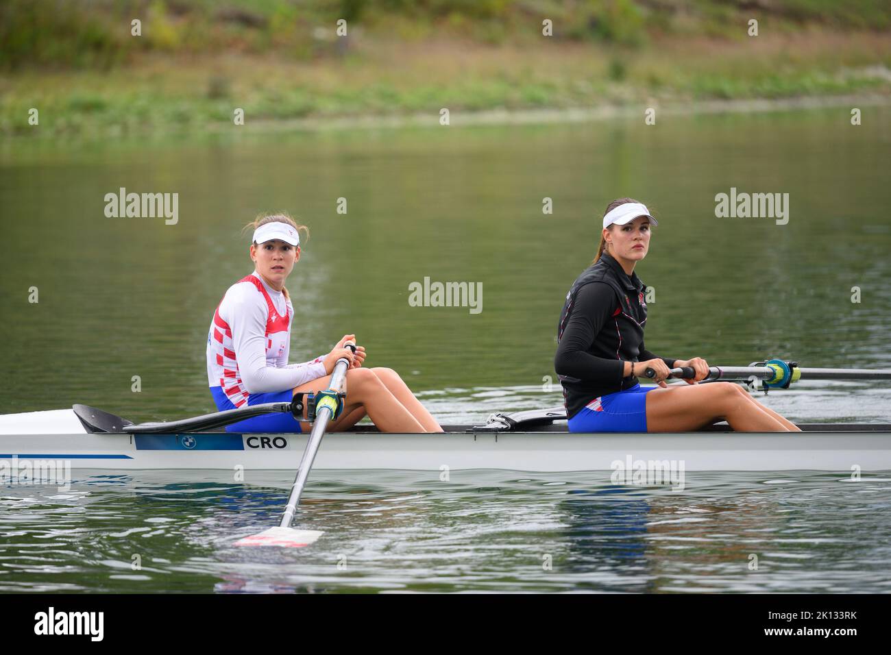 Croatian rowers Ivana and Josipa Jurkovic during Media day at Jarun ...
