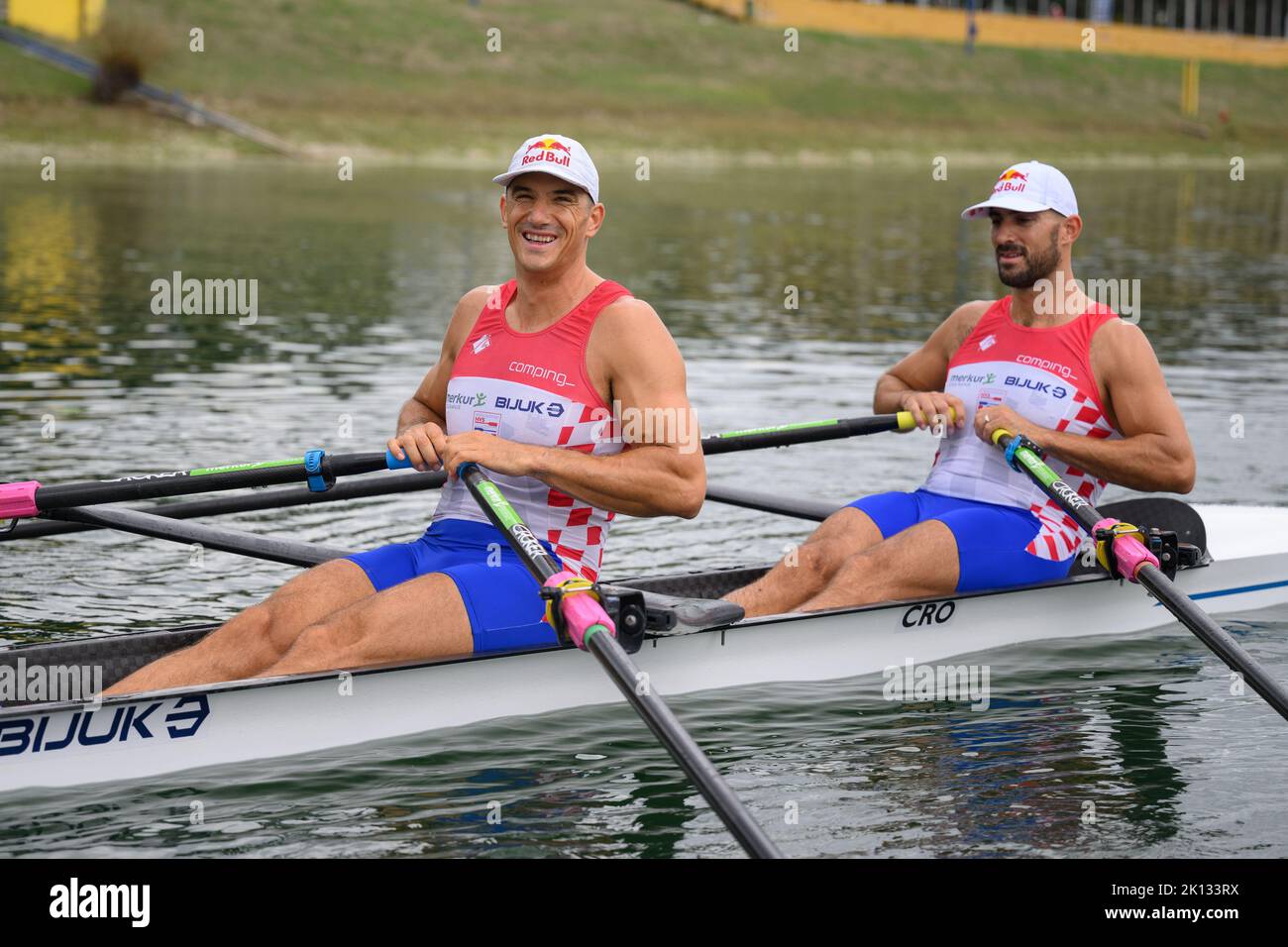 Croatian rowers Martin and Valent Sinkovic during Media day at Jarun ...