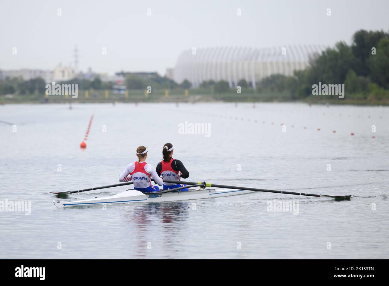 Croatian rowers Ivana and Josipa Jurkovic during Media day at Jarun ...
