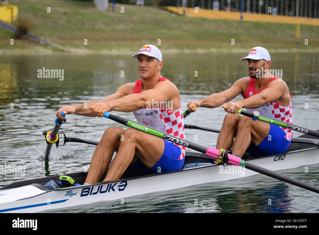 Croatian rowers Martin and Valent Sinkovic during Media day at Jarun ...