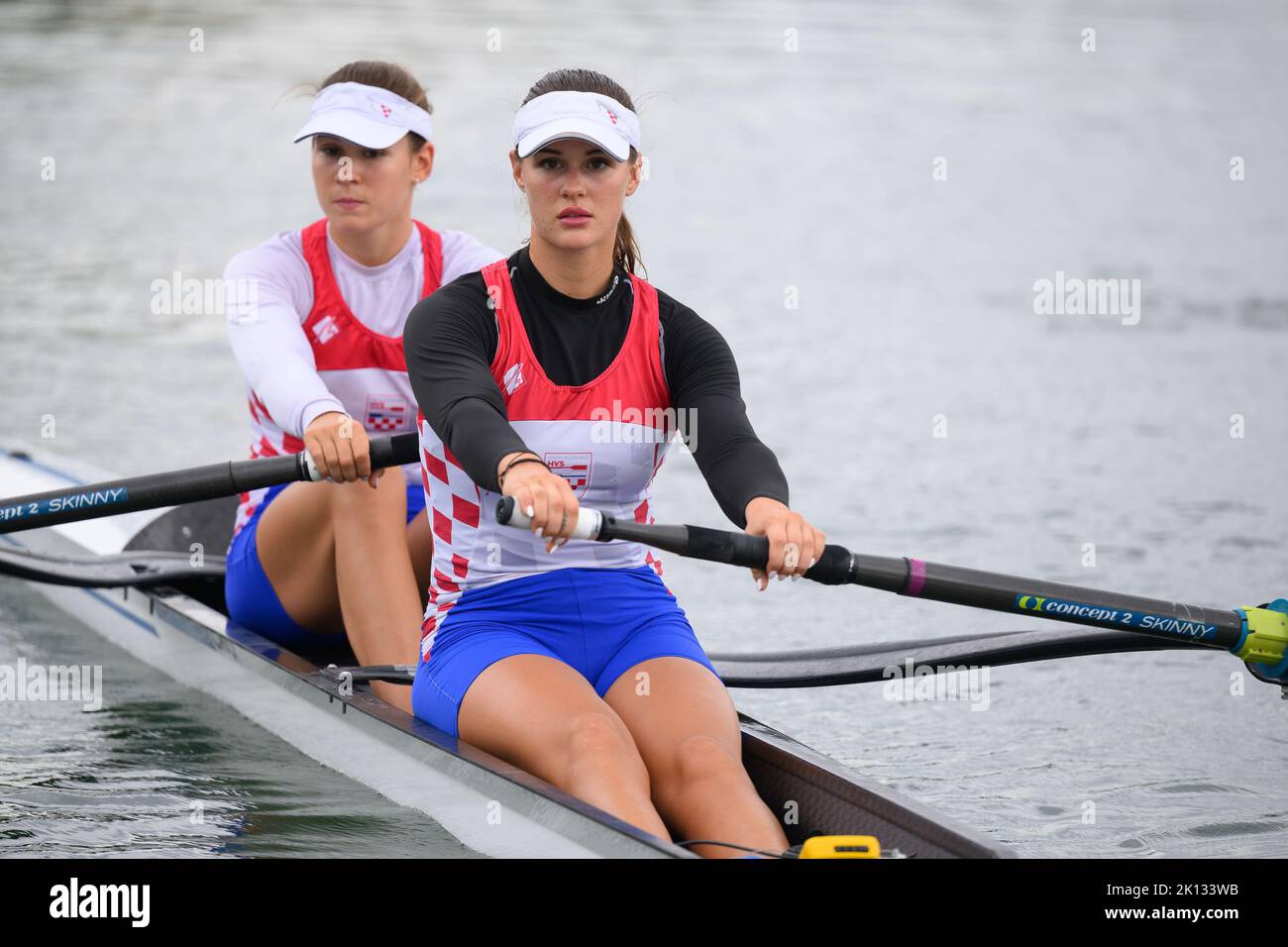 Croatian rowers Ivana and Josipa Jurkovic during Media day at Jarun ...