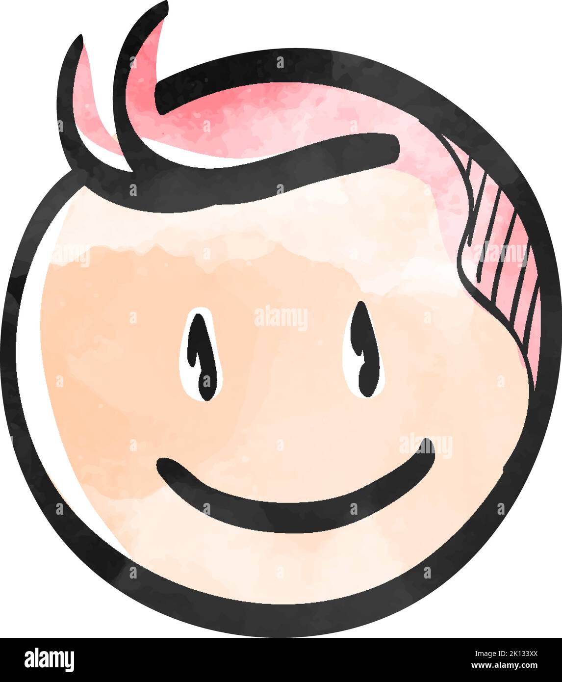 Newborn baby icon in watercolor style Stock Vector Image & Art - Alamy