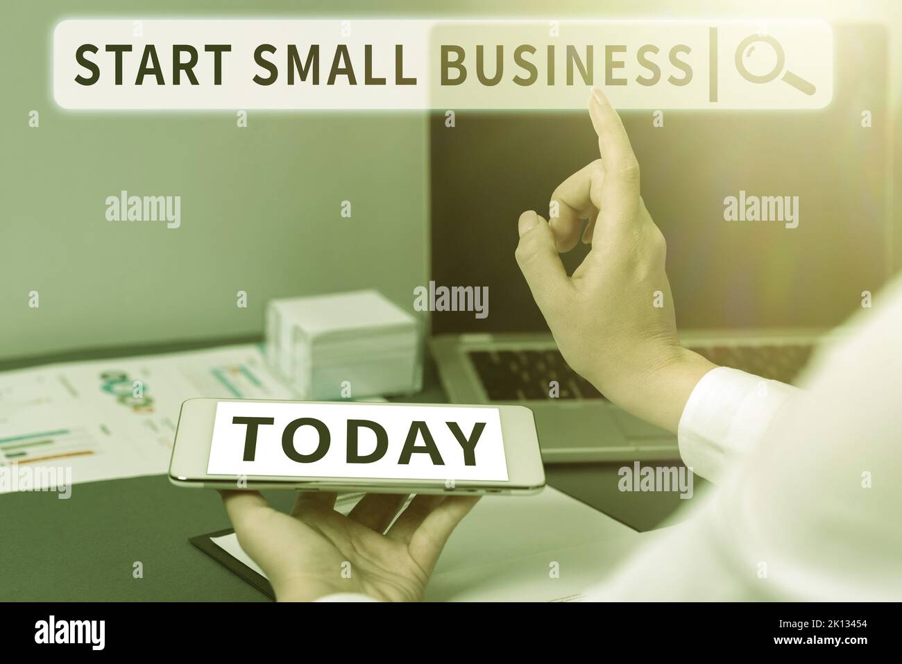Sign displaying Start Small Business. Business idea Aspiring ...