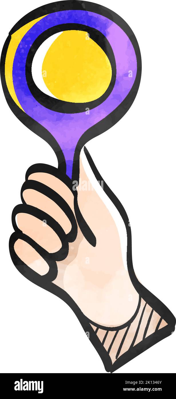 Bidder hand icon outline Cut Out Stock Images & Pictures - Alamy