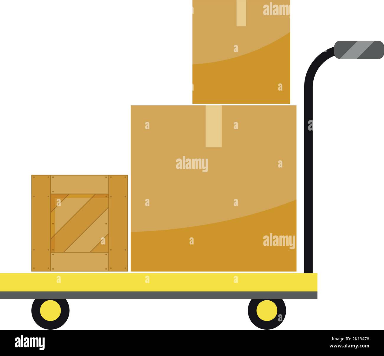 Hand operated pallet truck Stock Vector Images - Alamy