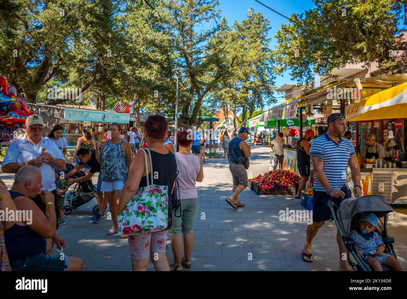 Manavgat, Turkey - September 8, 2022: People buying souvenirs near ...