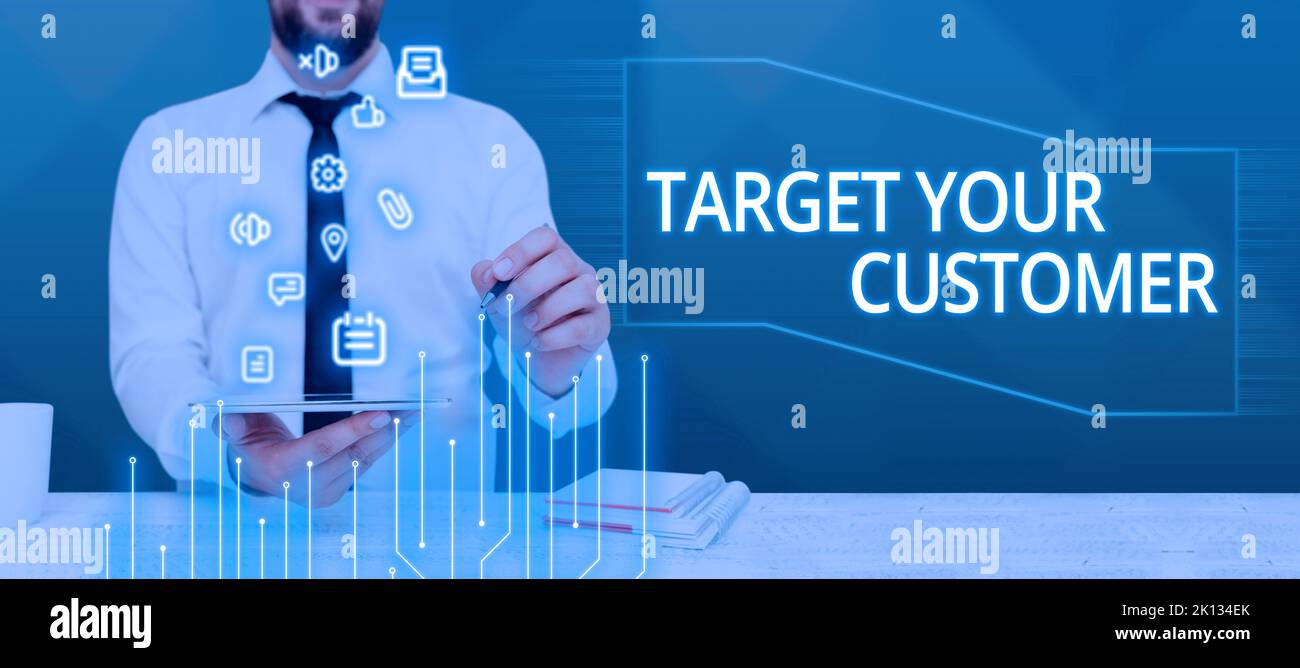Inspiration Showing Sign Target Your Customer Conceptual Photo Tailor