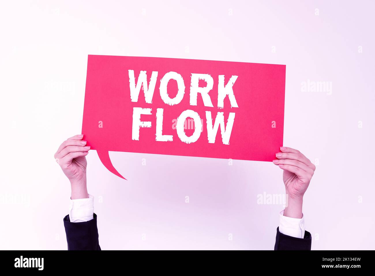Sign displaying Work Flow. Business showcase Continuity of a certain task to and from an office ...