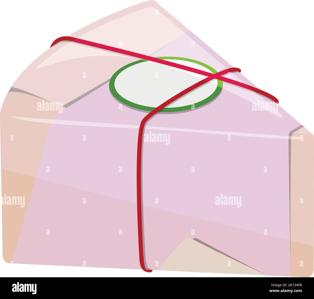 Cheese package icon. Triangular piece wrapped in paper Stock Vector ...
