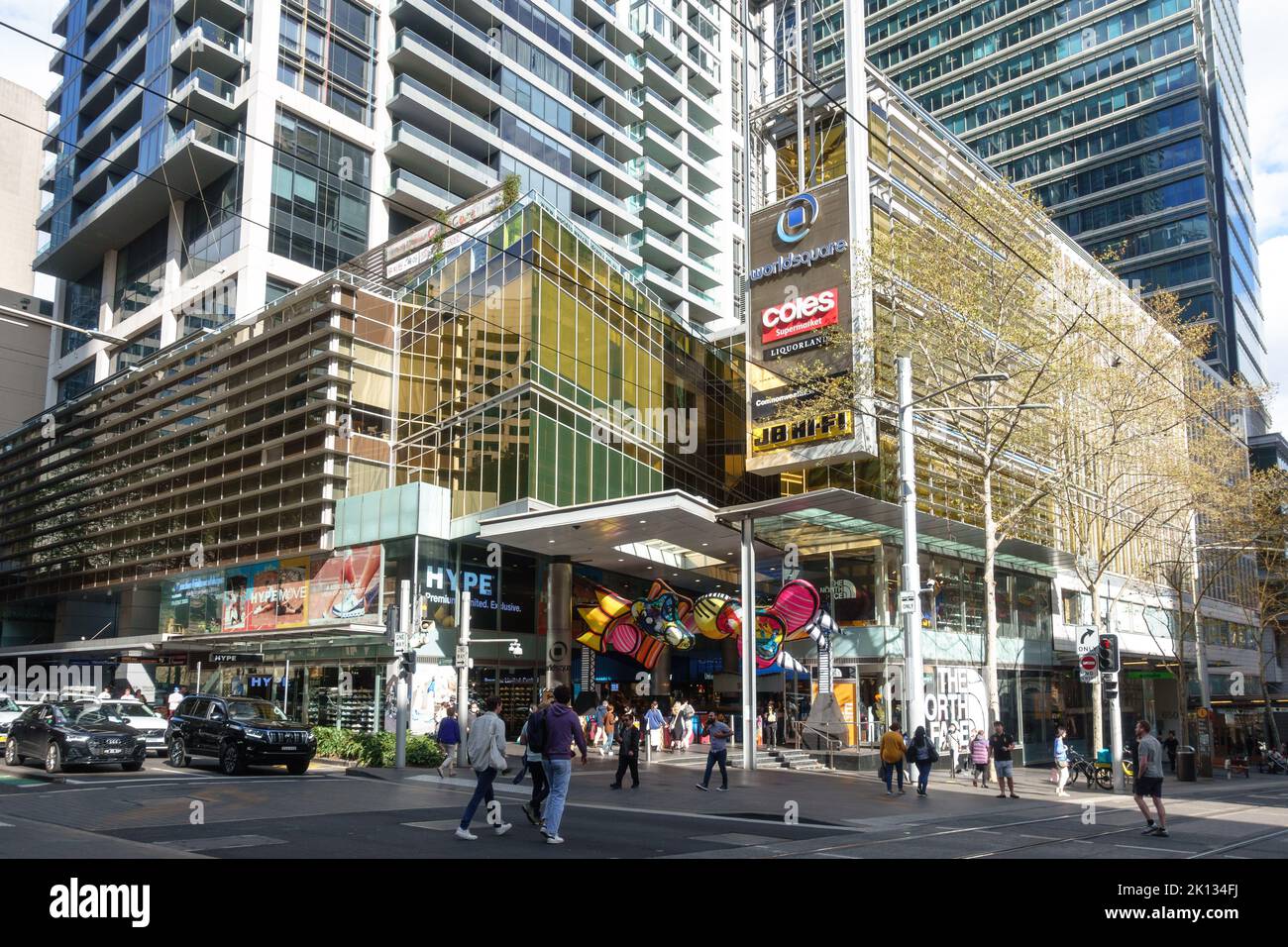 The George Street side of the World Square shopping mall in Sydney CBD ...