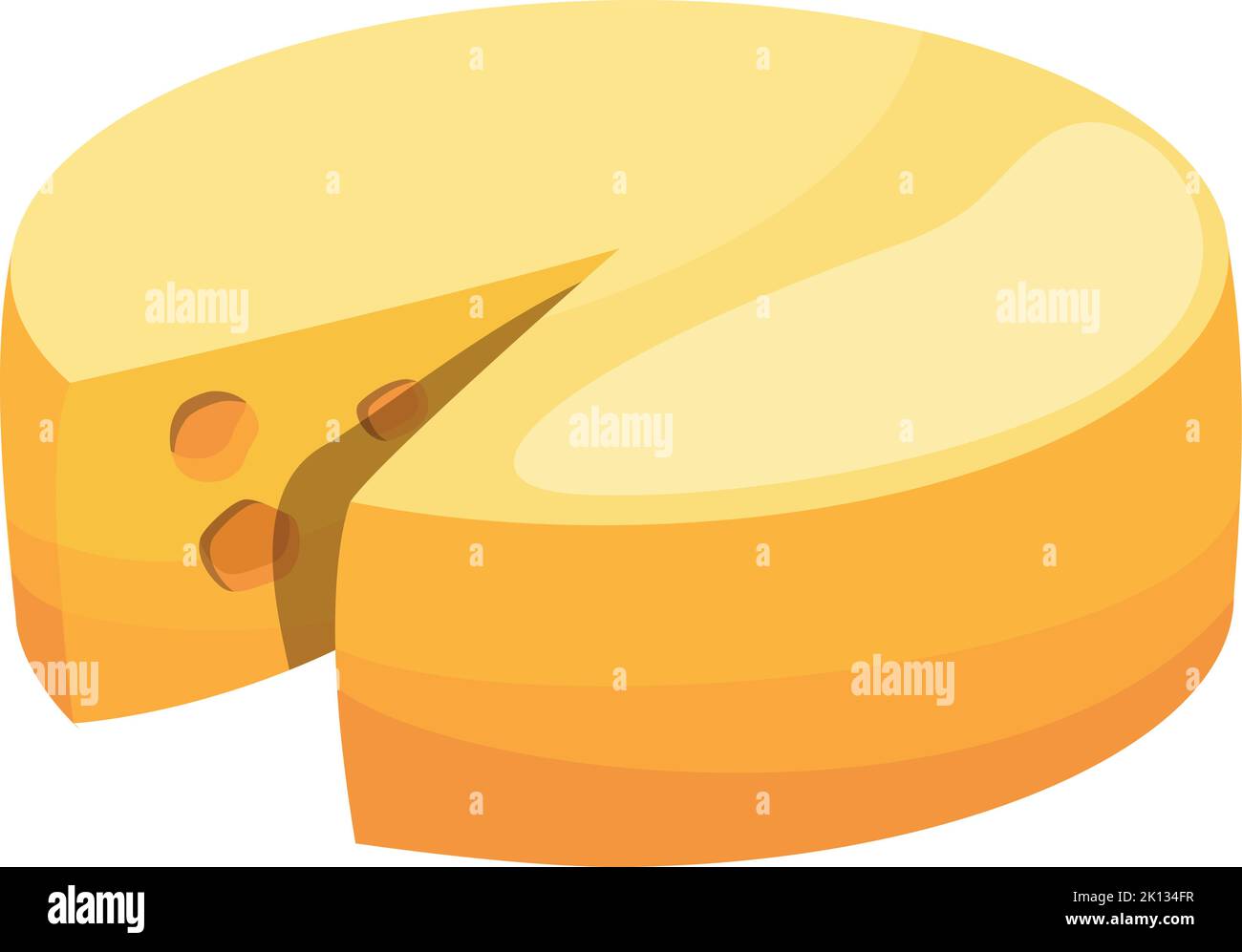 Round cheese block cutted. Cartoon cuisine icon Stock Vector Image ...