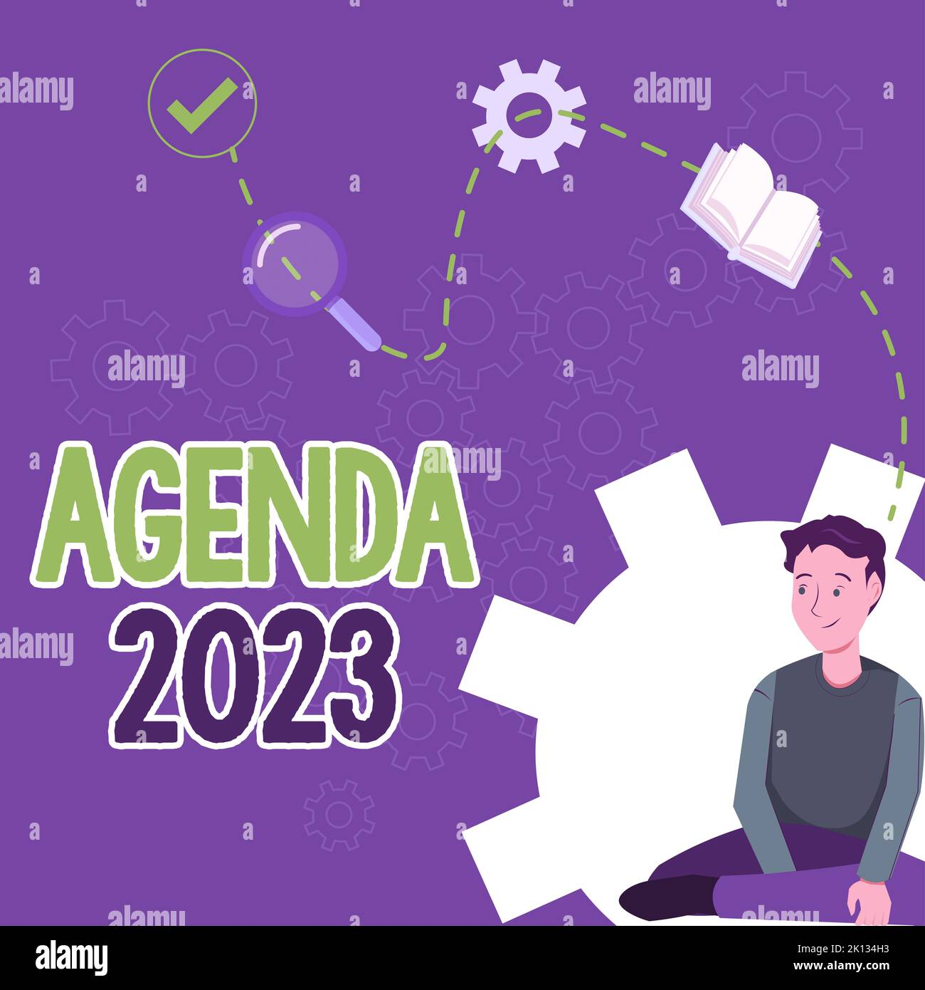 Sign displaying Agenda 2023. Business concept list of activities in ...