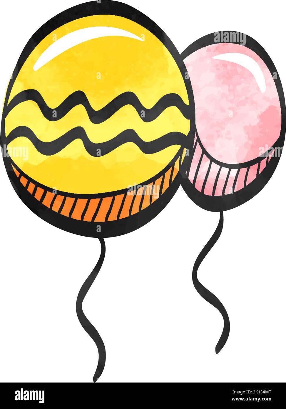 Balloon icon in watercolor style Stock Vector Image & Art - Alamy