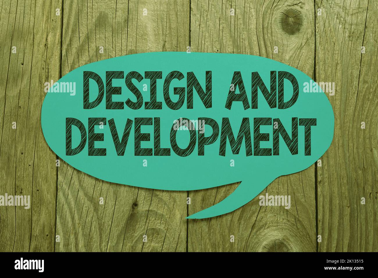 Text caption presenting Design And Development. Business idea Defining ...