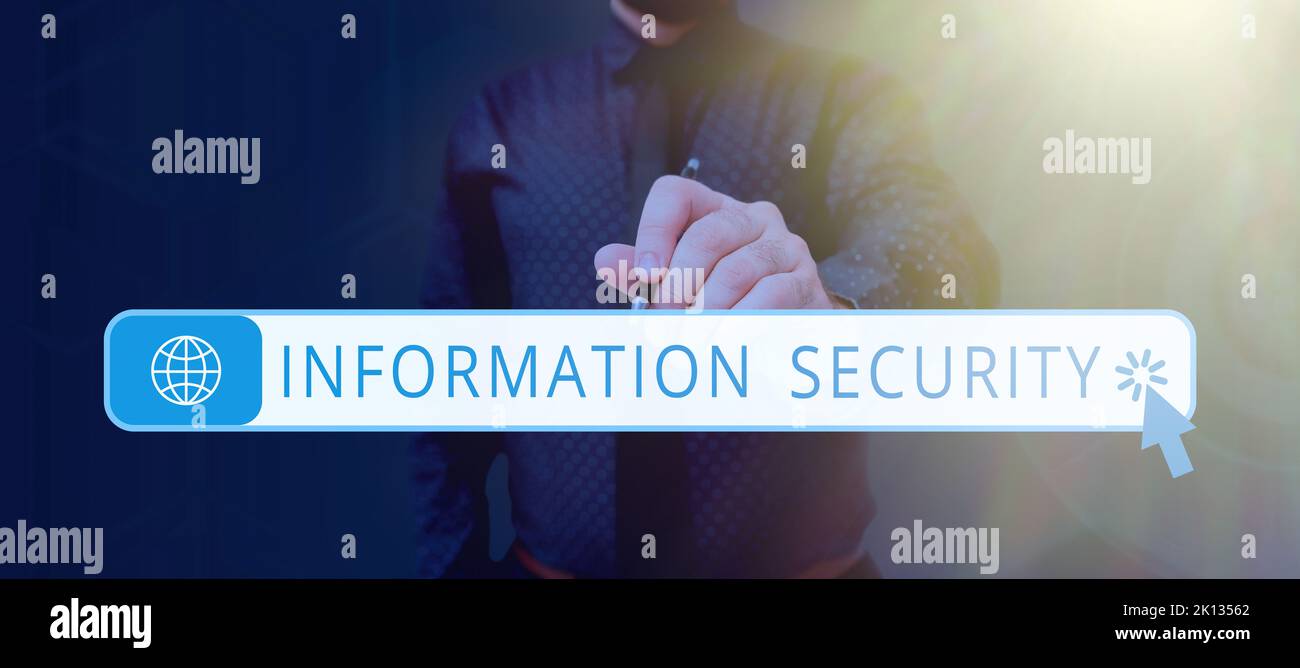 Text caption presenting Information Security. Internet Concept INFOSEC ... Text caption presenting Information Security. Internet Concept INFOSEC ...