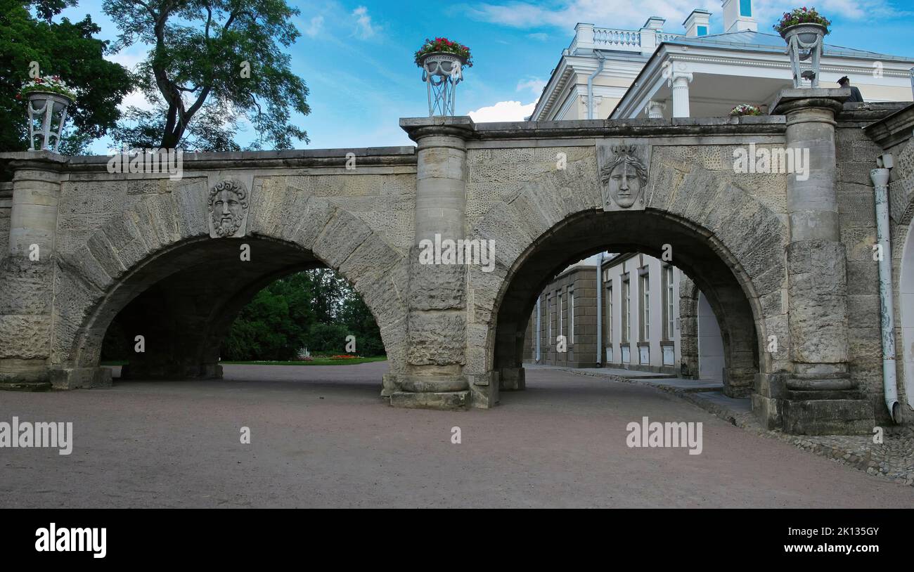 The beautiful Alexander Palace,in classical style,in Pushkin (St ...