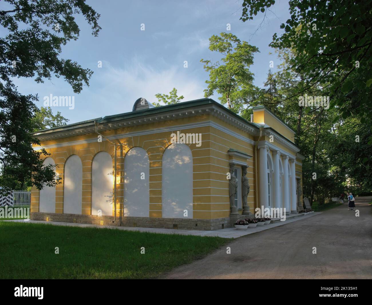 The beautiful Alexander Palace,in classical style,in Pushkin (St ...