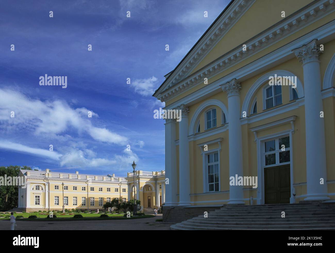 The beautiful Alexander Palace,in classical style,in Pushkin (St ...