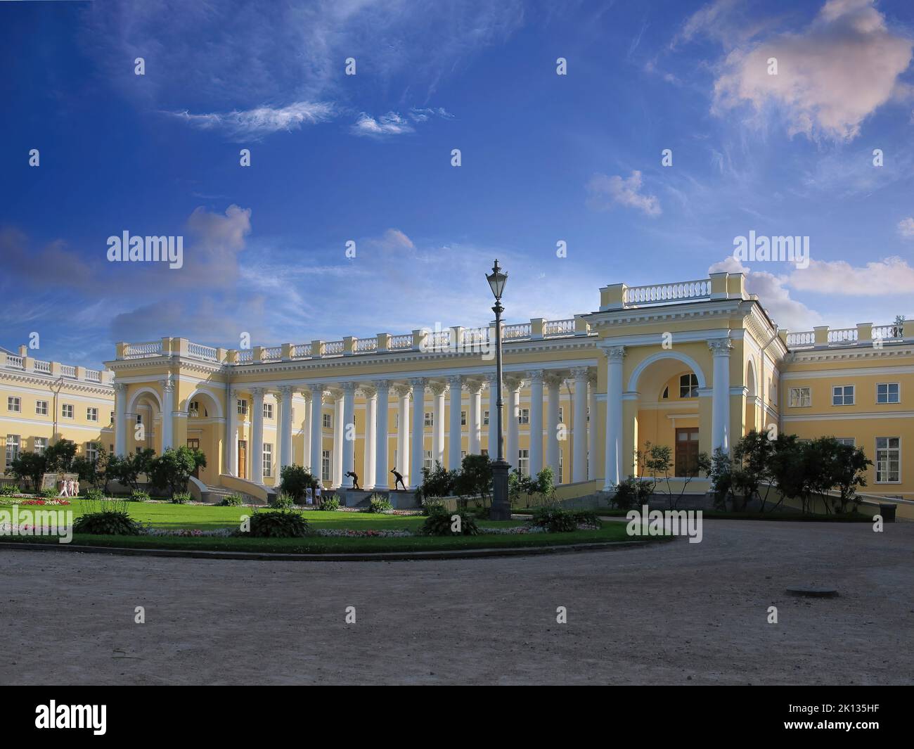 The beautiful Alexander Palace,in classical style,in Pushkin (St ...