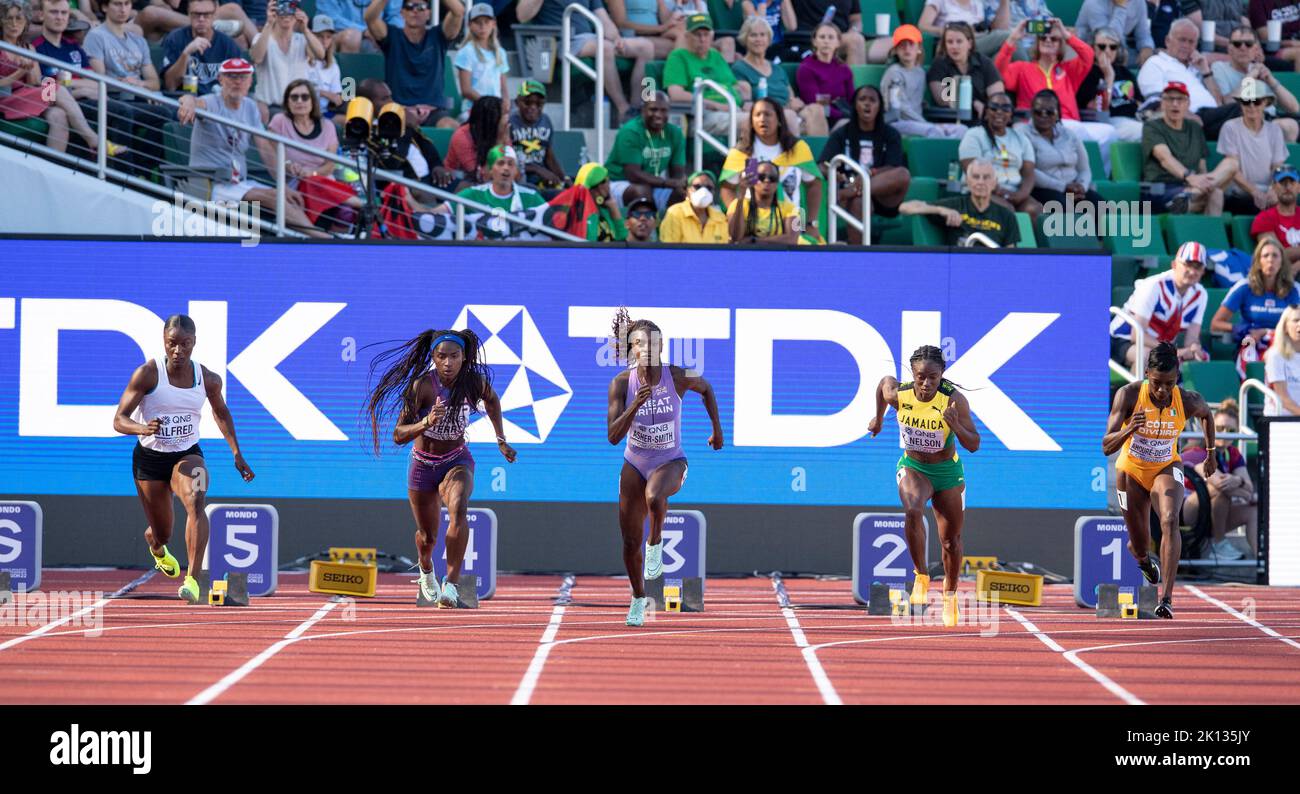 Julien Alfred, Twanisha Terry, Dina Asher-Smith, Kemba Nelson and ...