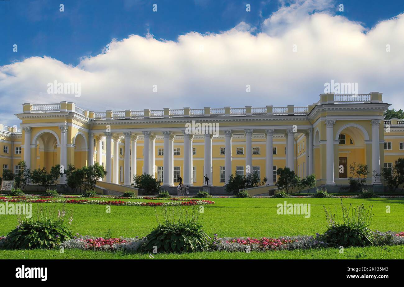 The beautiful Alexander Palace,in classical style,in Pushkin (St ...