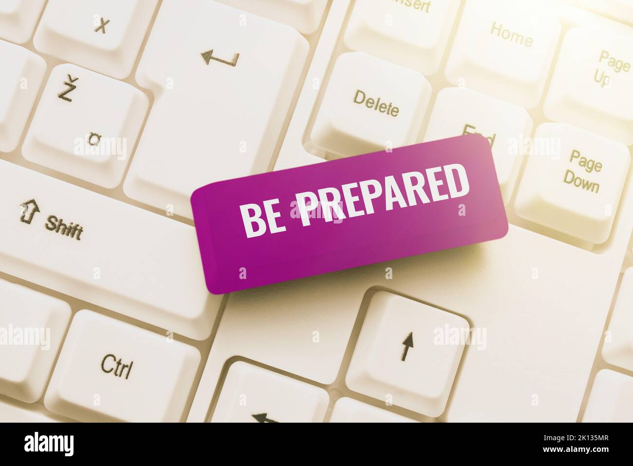Text sign showing Be Prepared. Internet Concept make something ready ...