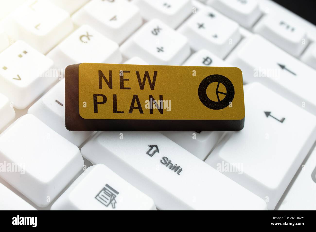 Hand writing sign New Plan. Word for Start of a detailed proposal of ...