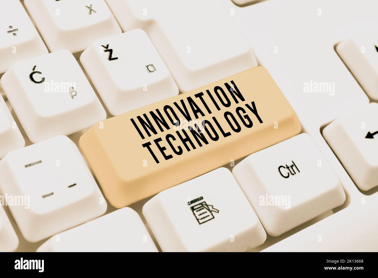 Handwriting text Innovation Technology. Business overview New Idea or ...