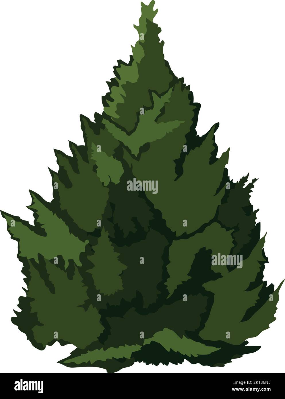 Green bush icon. Evergreen plant. Natural garden Stock Vector Image ...