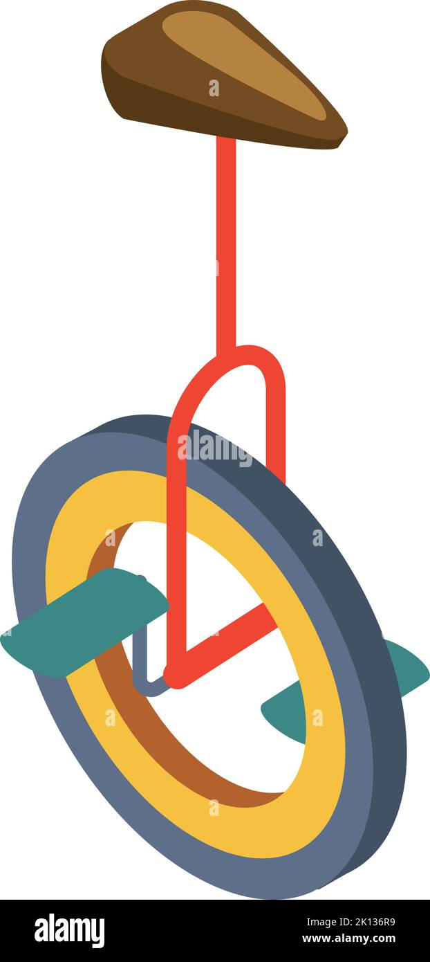 Unicycle icon. Funny retro riding cartoon vehicle Stock Vector Image & Art - Alamy