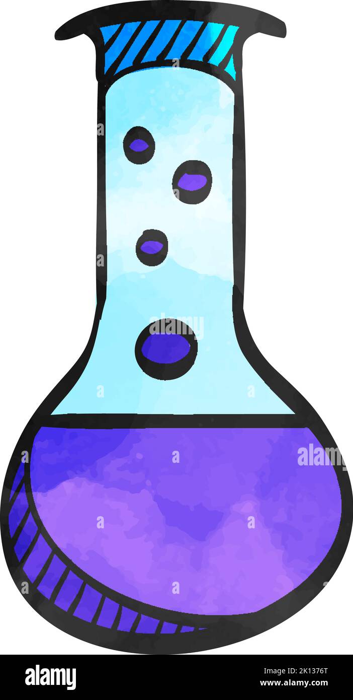 Test tube icon in watercolor style Stock Vector Image & Art - Alamy