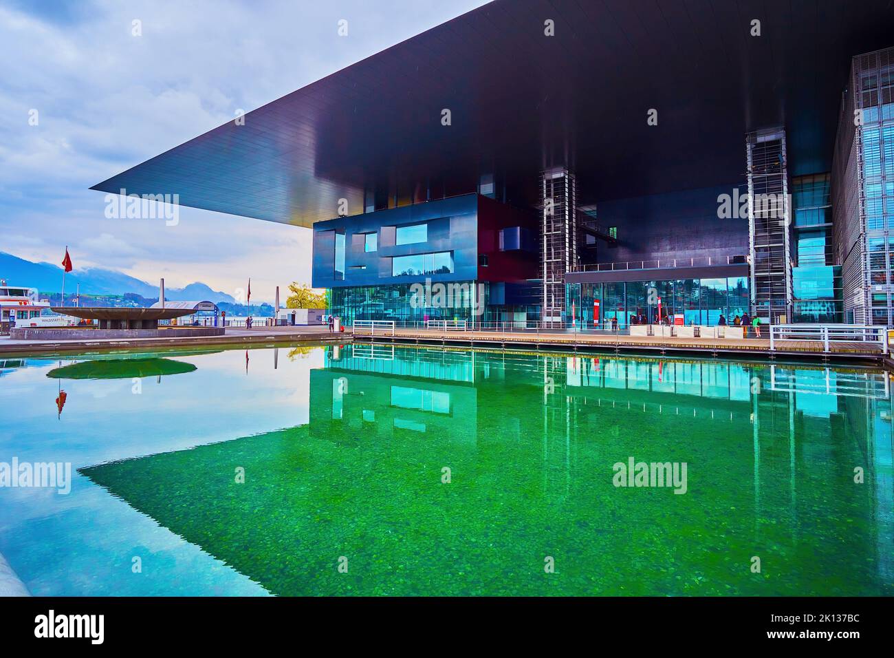 LUCERNE, SWITZERLAND - MARCH 30, 2022: The facade of modern Culture and ...