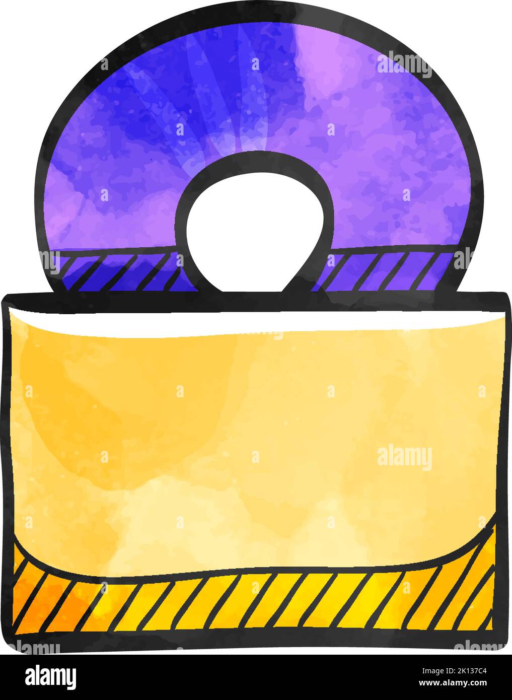 Music album icon in watercolor style Stock Vector Image & Art - Alamy