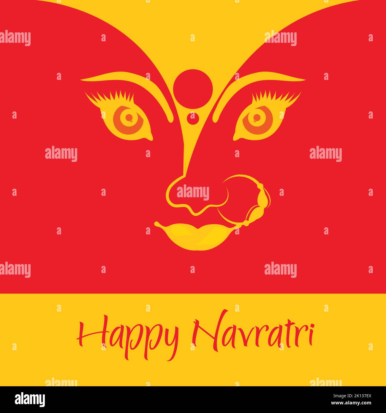 Vector illustration of Indian Festival,Navratri Celebration Stock Photo ...