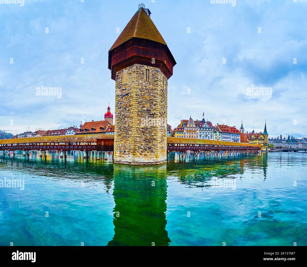 LUCERNE, SWITZERLAND - MARCH 30, 2022: Medieval Water Tower (Wasserturm ...