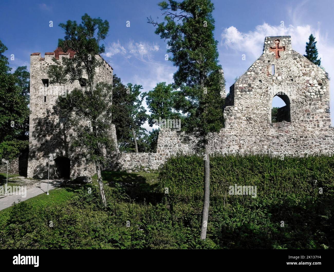 Ruins of Sigulda Medieval Castle, Latvia Stock Photo - Alamy
