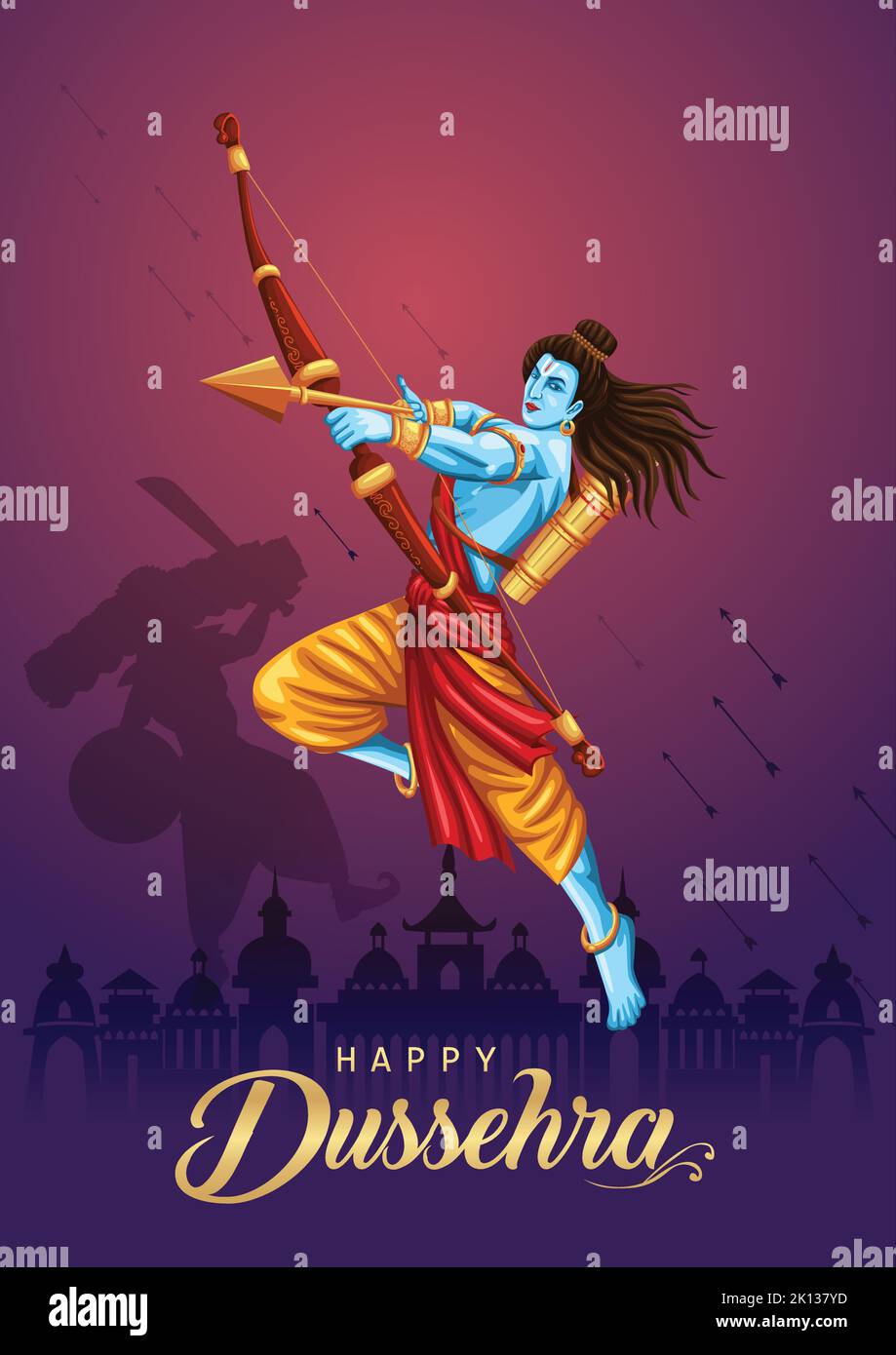 Burning of ravana Stock Vector Images - Alamy