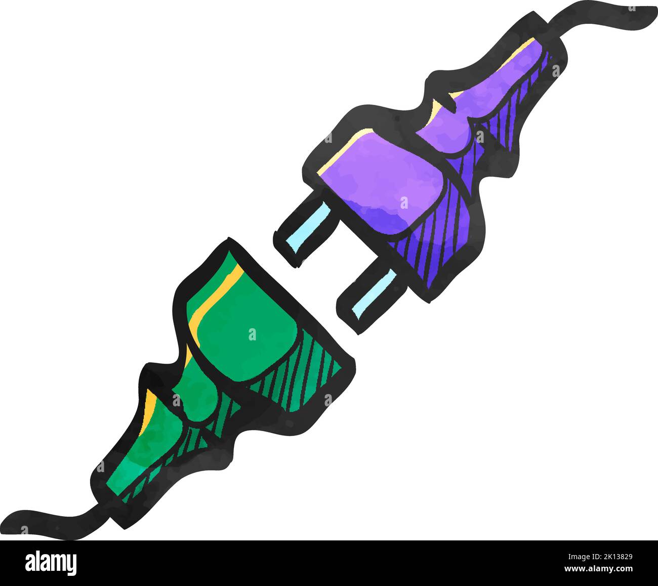 Freehand drawn cartoon electrical plug hi-res stock photography and ...