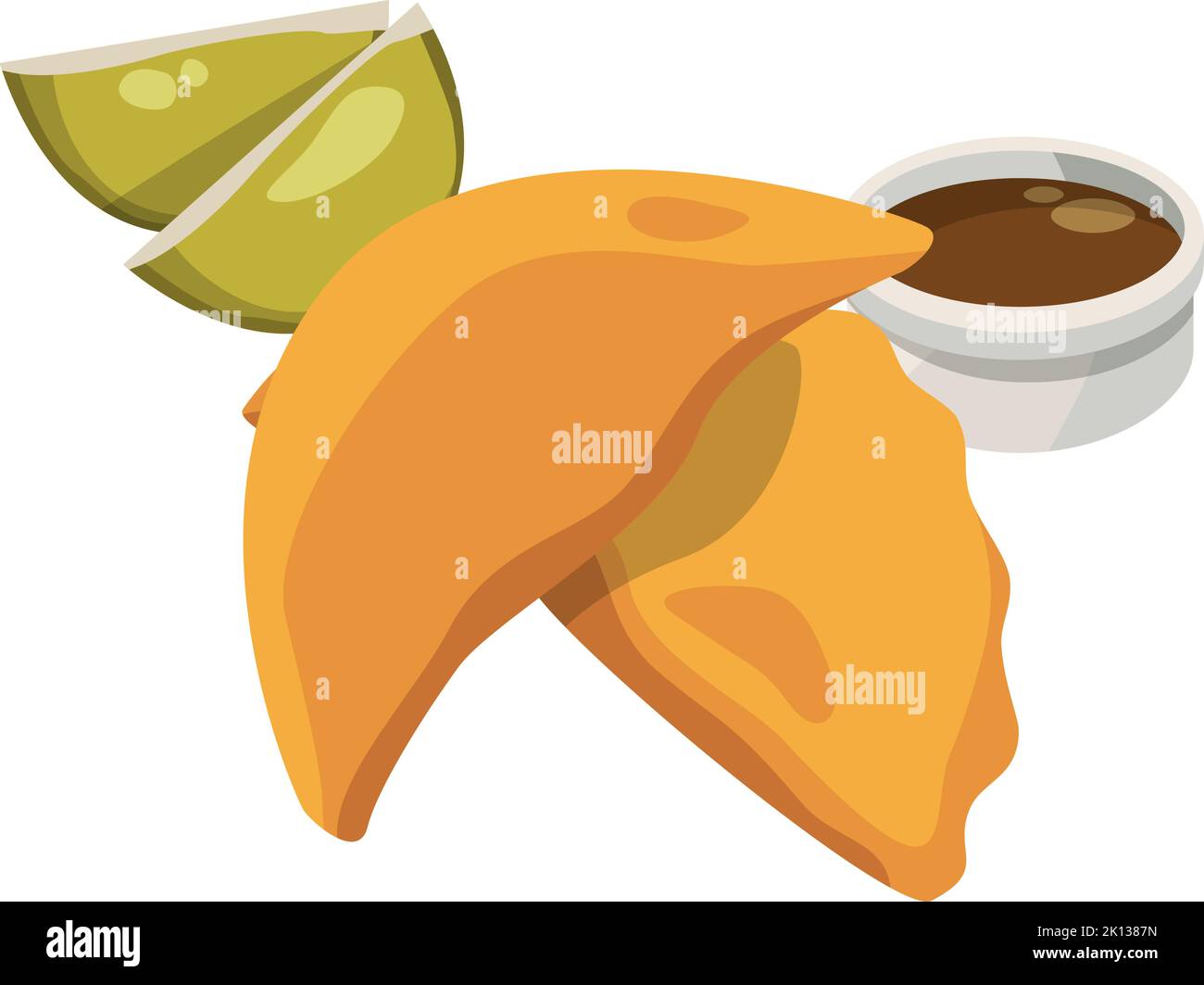 Fried empanadas icon. Cartoon spanish food cuisine Stock Vector Image ...