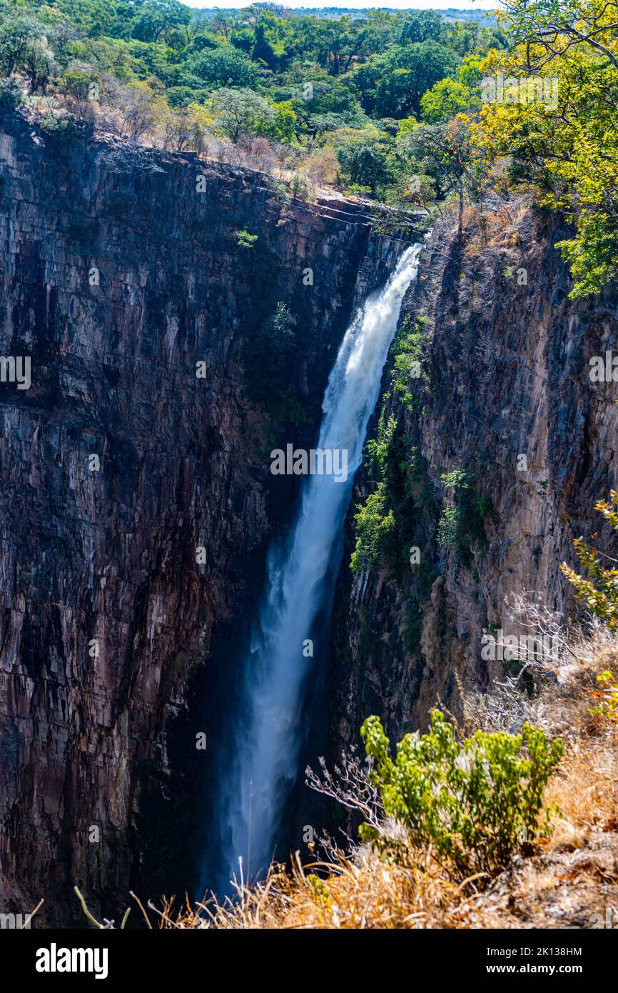 Kalambo falls, border between Zambia and Tanzania, Africa Stock Photo ...