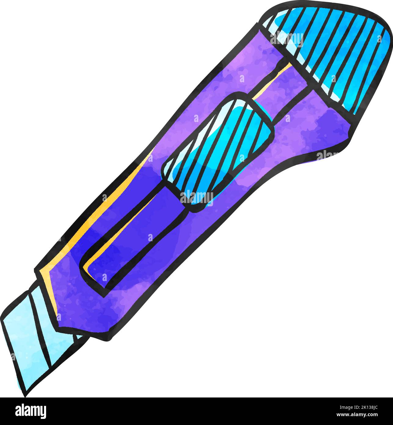 Cut cutter knife cartoon Stock Vector Images - Alamy