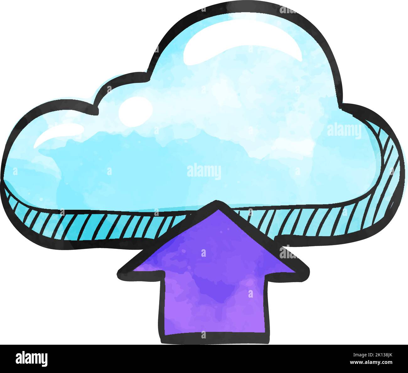 Cartoon style cloud storage Stock Vector Images - Alamy