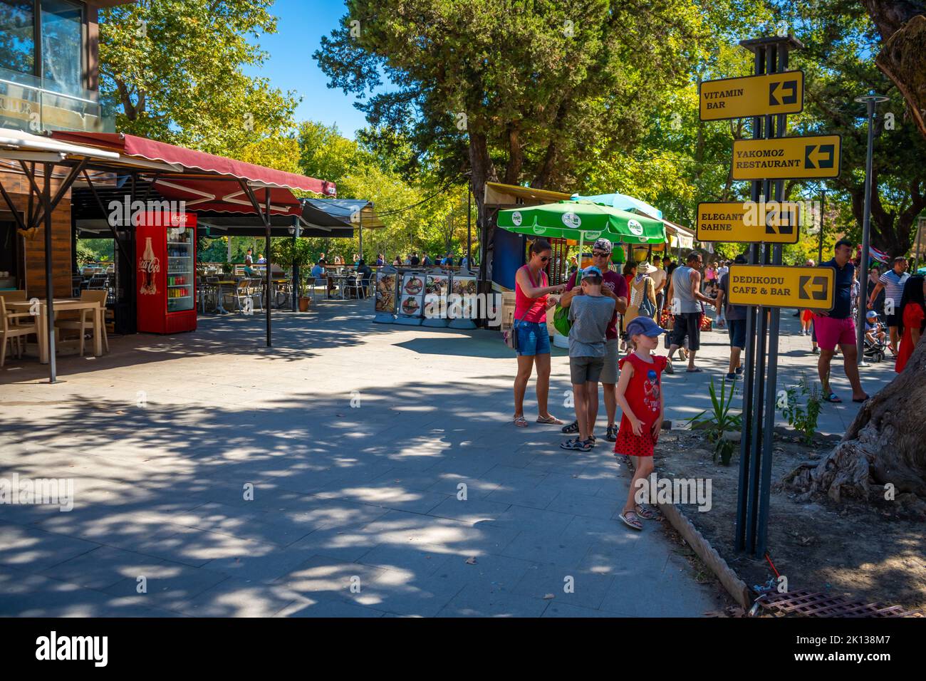 Manavgat, Turkey - September 8, 2022: People buying souvenirs near ...