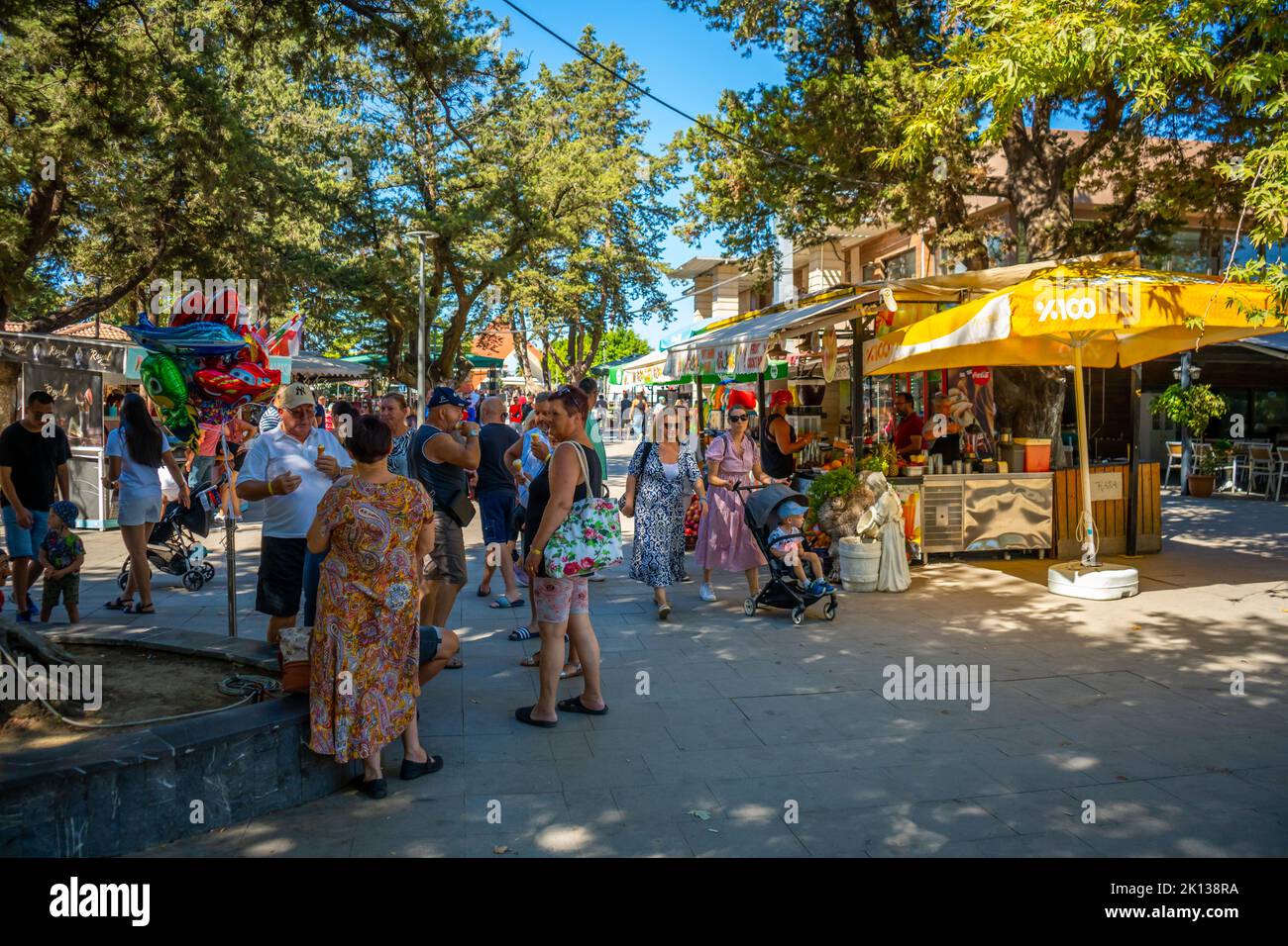 Manavgat, Turkey - September 8, 2022: People buying souvenirs near ...