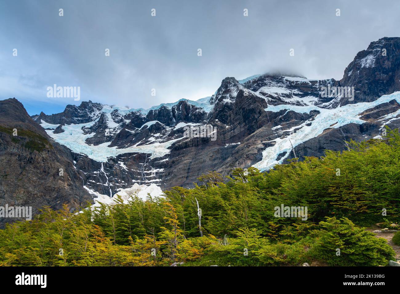 Glaciar del Frances, Torres del Paine National Park, Patagonia, Chile ...