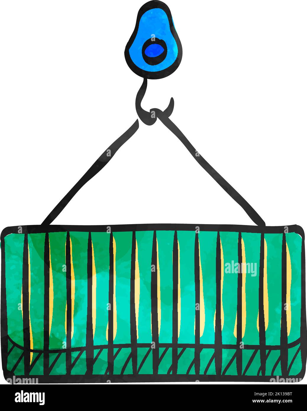 Container icon in watercolor style Stock Vector Image & Art - Alamy