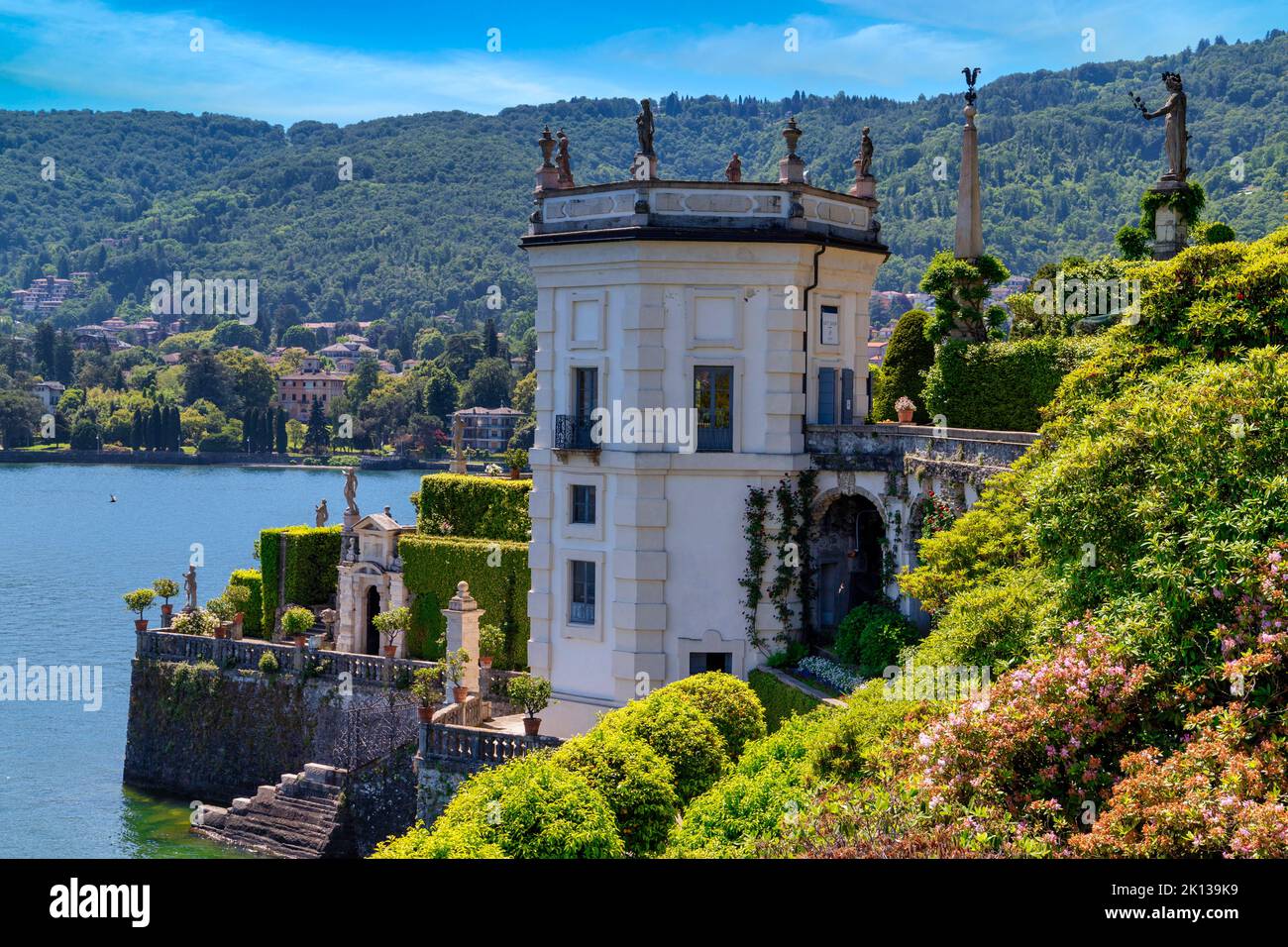 The gardens of Borromeo Palace, Isola Bella, Lake Maggiore, Verbania ...