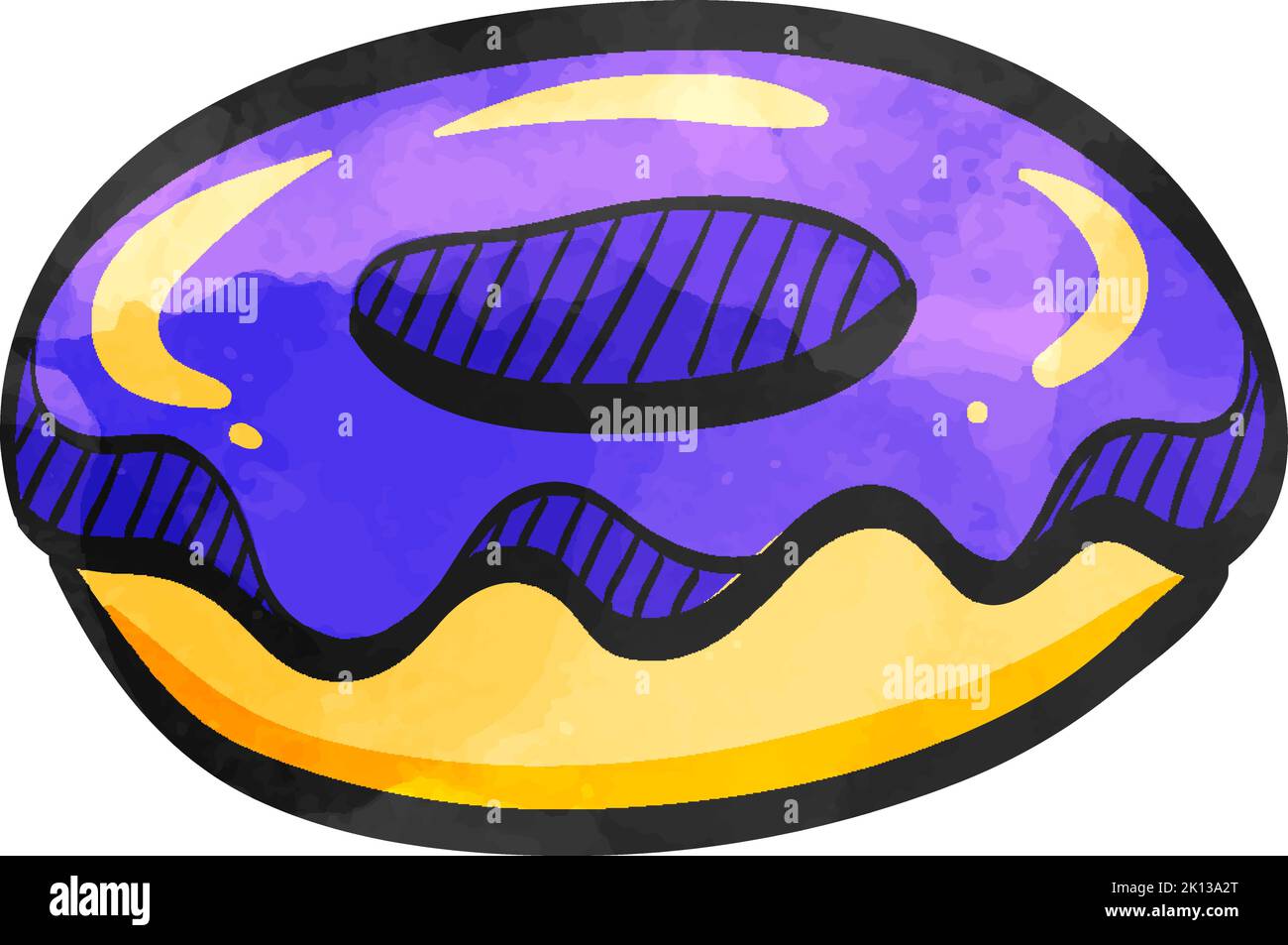 Donut icon in watercolor style Stock Vector Image & Art - Alamy